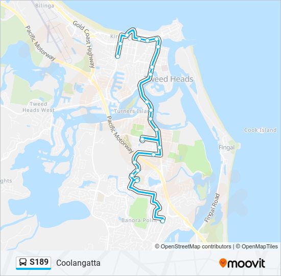 s189 Route: Schedules, Stops & Maps - Coolangatta (Updated)