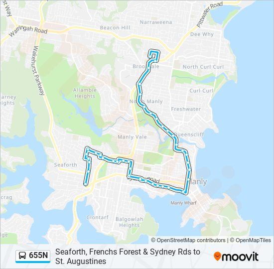 655n Route: Schedules, Stops & Maps - Seaforth (Updated)