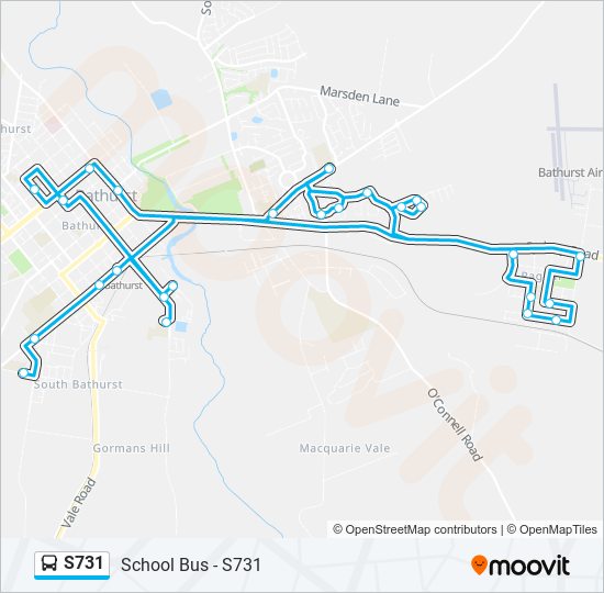 s731 Route: Schedules, Stops & Maps - Bathurst Buslines Dep (Updated)