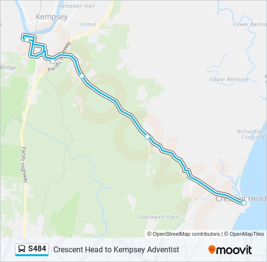 s484 Route: Schedules, Stops & Maps - Kempsey Adventist Sch (Updated)