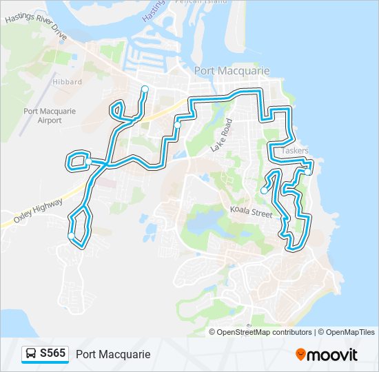 s565 Route: Schedules, Stops & Maps - Port Macquarie (Updated)