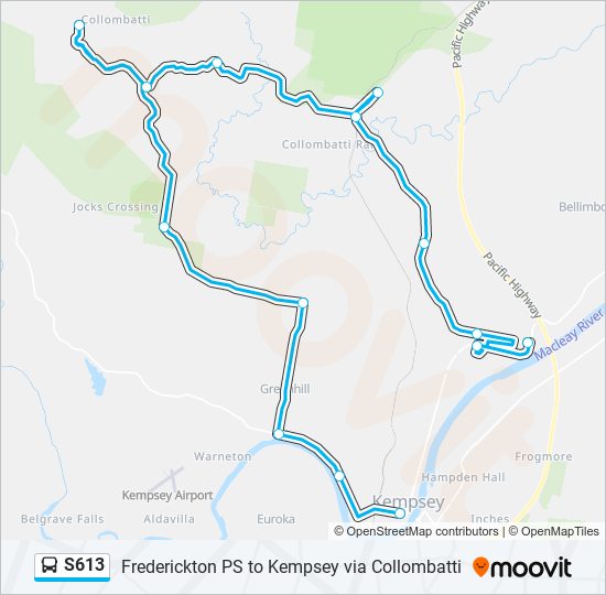 s613 Route: Schedules, Stops & Maps - Kempsey (Updated)