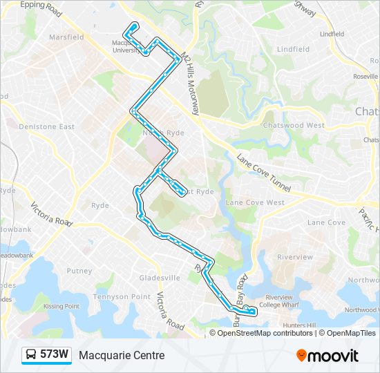 573w Route: Schedules, Stops & Maps - Macquarie Centre (Updated)