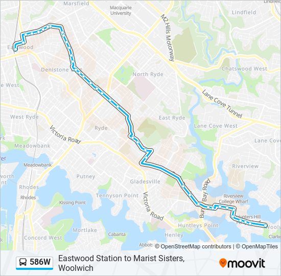 586w Route: Schedules, Stops & Maps - Eastwood Station (Updated)