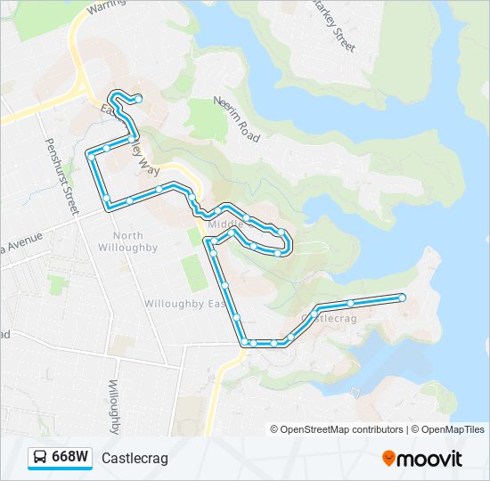 668w Route: Schedules, Stops & Maps - Castlecrag (Updated)