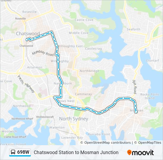 698w Route: Schedules, Stops & Maps - Mosman Jn (Updated)