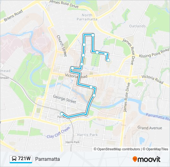 721w Route: Schedules, Stops & Maps - Parramatta (Updated)