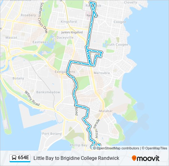 654e Route: Schedules, Stops & Maps - Brigidine College (Updated)