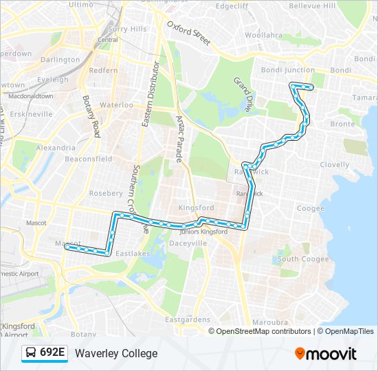 692e Route: Schedules, Stops & Maps - Waverley College (Updated)