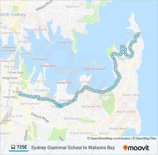 725e Route: Schedules, Stops & Maps - Watsons Bay (Updated)