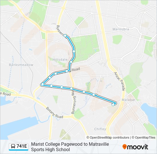 741e Route: Schedules, Stops & Maps - Matraville Sports HS (Updated)