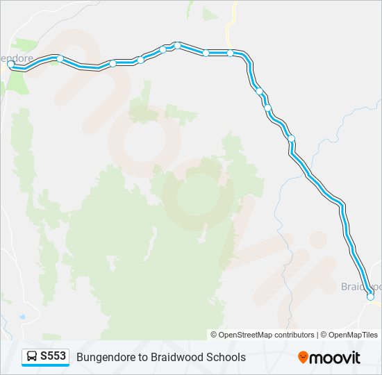s553 Route: Schedules, Stops & Maps - Braidwood (Updated)