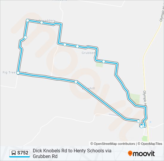 s752 Route: Schedules, Stops & Maps - Henty Schools (Updated)