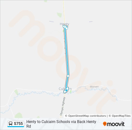 s755 Route: Schedules, Stops & Maps - Culcairn Schools (Updated)