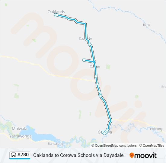 s780 Route: Schedules, Stops & Maps - Corowa (Updated)