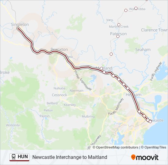 hun Route: Schedules, Stops & Maps - Newcastle Interchange (Updated)