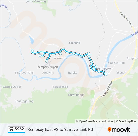 s962 Route: Schedules, Stops & Maps - Yarravel (Updated)