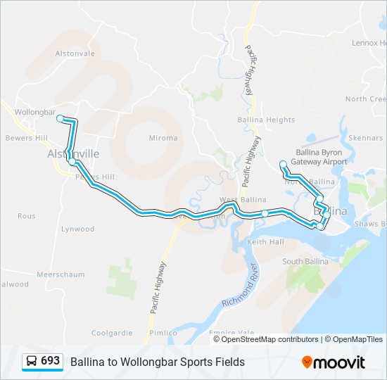 693 Route: Schedules, Stops & Maps - Alstonville (Updated)