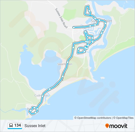 134 Route: Schedules, Stops & Maps - Sussex Inlet (Updated)
