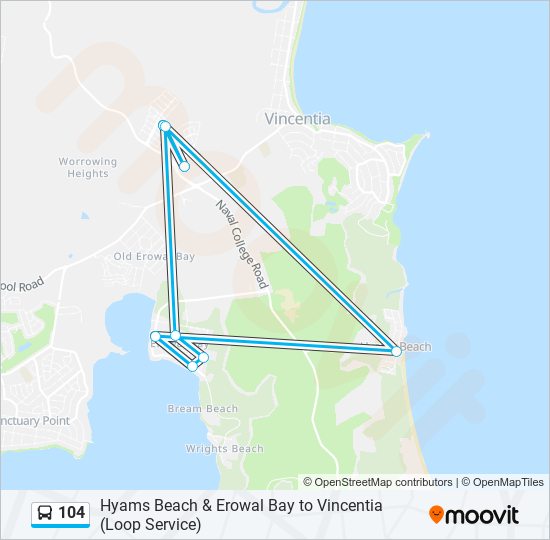 104 Route: Schedules, Stops & Maps - Vincentia (Updated)