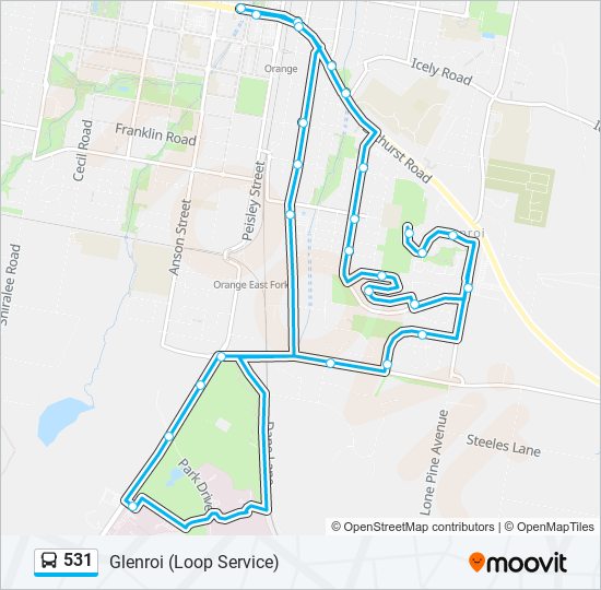 531 Route: Schedules, Stops & Maps - Glenroi (Loop Service) (Updated)