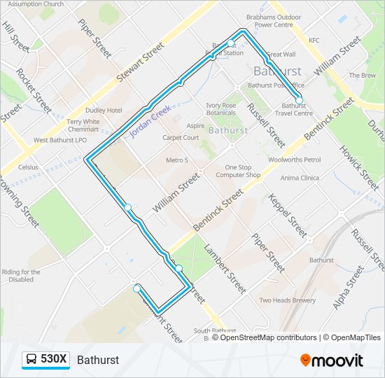 530x Route: Schedules, Stops & Maps - Bathurst (Updated)