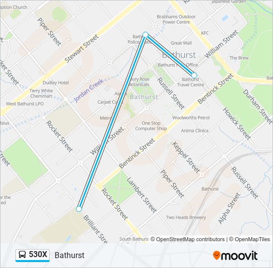 530x Route: Schedules, Stops & Maps - Bathurst (Updated)