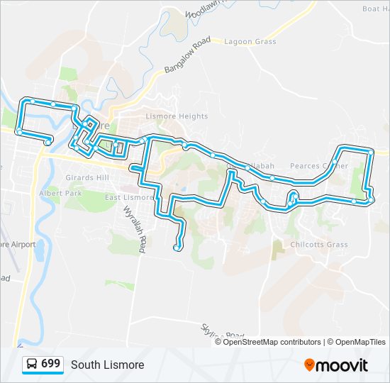 699 Route: Schedules, Stops & Maps - South Lismore (Updated)