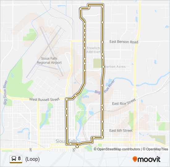 8 Route: Schedules, Stops & Maps - (Loop) (Updated)