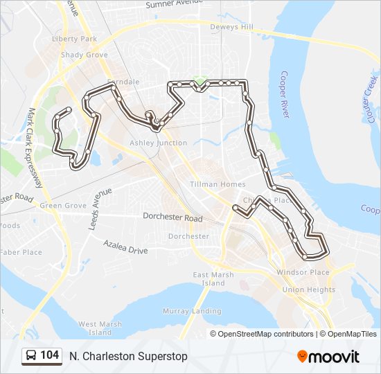 104 Route: Schedules, Stops & Maps - N. Charleston Superstop (Updated)