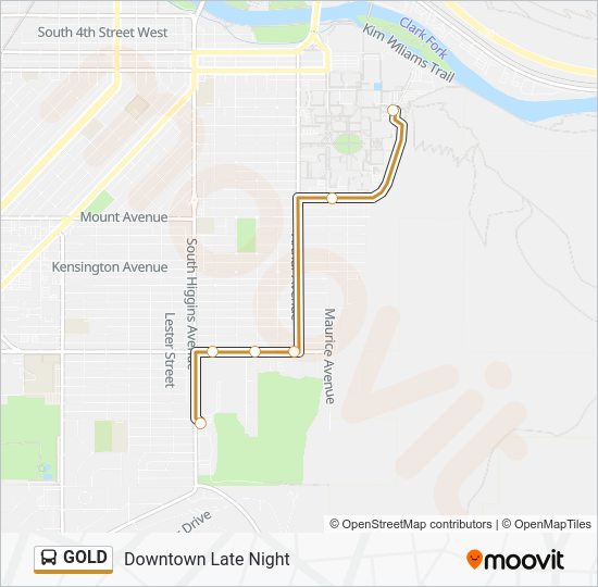 Ruta gold: horarios, paradas y mapas - University Center‎→Lewis And ...