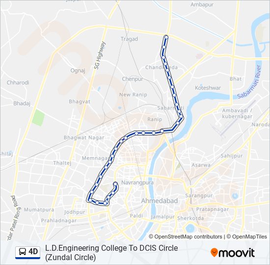 4d Route: Schedules, Stops & Maps - DCIS Circle (Zundal Circle) (Updated)