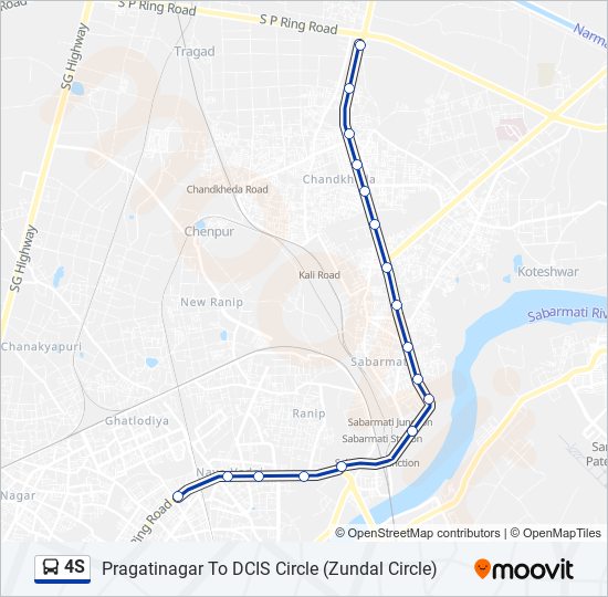 4s Route: Schedules, Stops & Maps - DCIS Circle (Zundal Circle) (Updated)