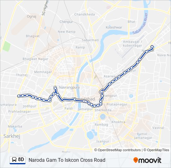8d Route: Schedules, Stops & Maps - Iskcon Cross Road (Updated)