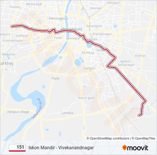 151 Route: Schedules, Stops & Maps - Iskcon Mandir (Updated)