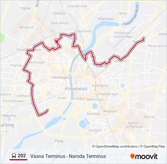 202 Route: Schedules, Stops & Maps - Naroda Terminus (Updated)