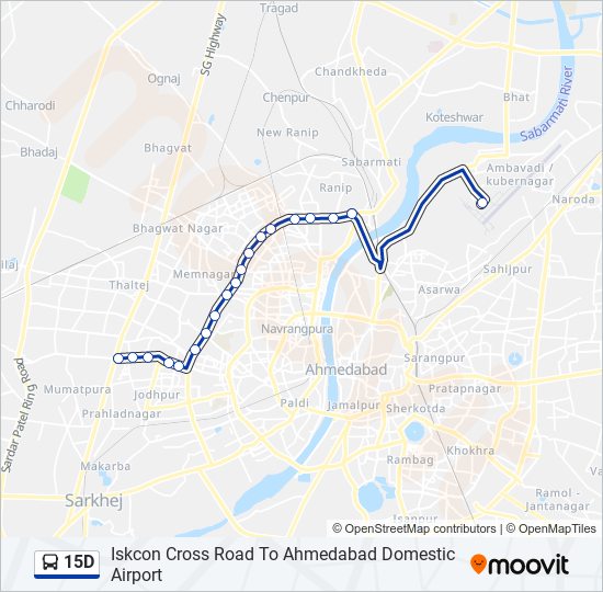 15d Route: Schedules, Stops & Maps - Ahmedabad Domestic Airport (Updated)