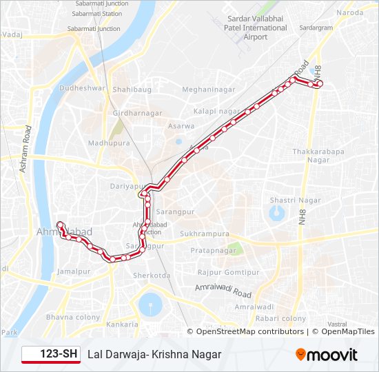 123sh Route: Schedules, Stops & Maps - Lal Darwaja (Updated)