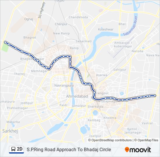 2d Route: Schedules, Stops & Maps - Bhadaj Circle (Updated)
