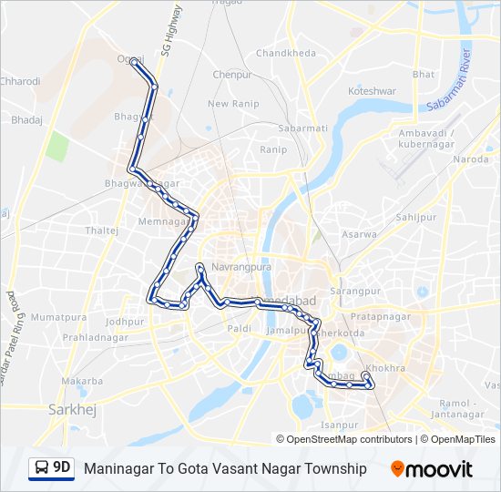 9d Route: Schedules, Stops & Maps - Gota Vasant Nagar Township (Updated)
