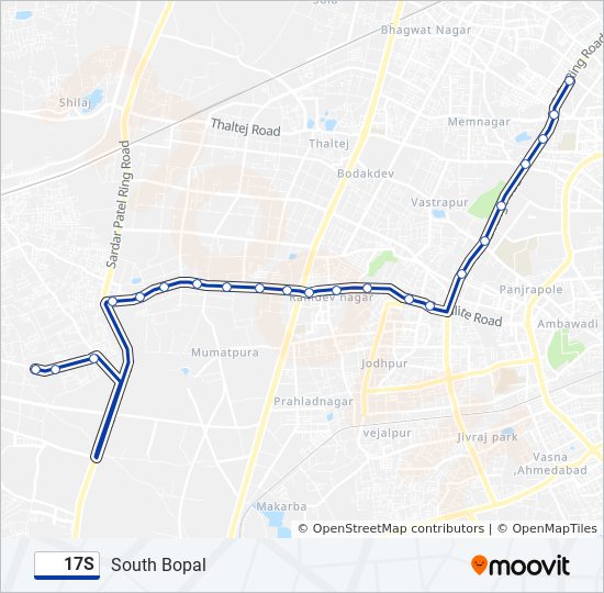 17s Route: Schedules, Stops & Maps - South Bopal (Updated)