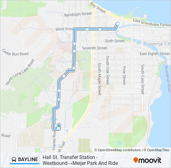 bayline Route: Schedules, Stops & Maps - Hall St. Transfer Station ...