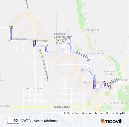 32 Route: Schedules, Stops & Maps - Adelanto / Muskrat-El Mirage (Updated)