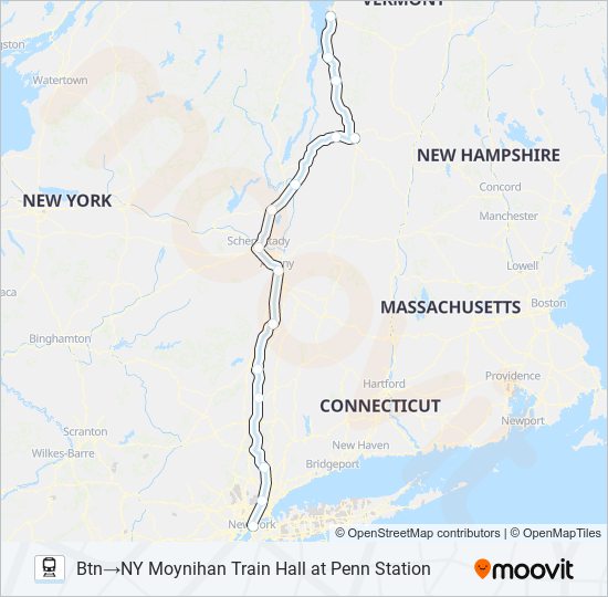 ethan allen express Route: Schedules, Stops & Maps - Btn‎→NY Moynihan ...