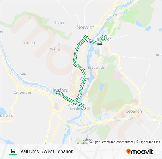 GREEN Route: Schedules, Stops & Maps - Vail Dms‎→West Lebanon (Updated)