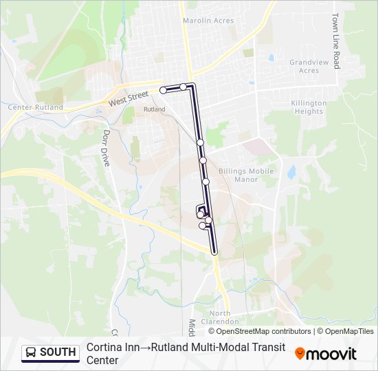 Ruta SOUTH: horarios, paradas y mapas - Cortina Inn‎→Rutland Multi ...