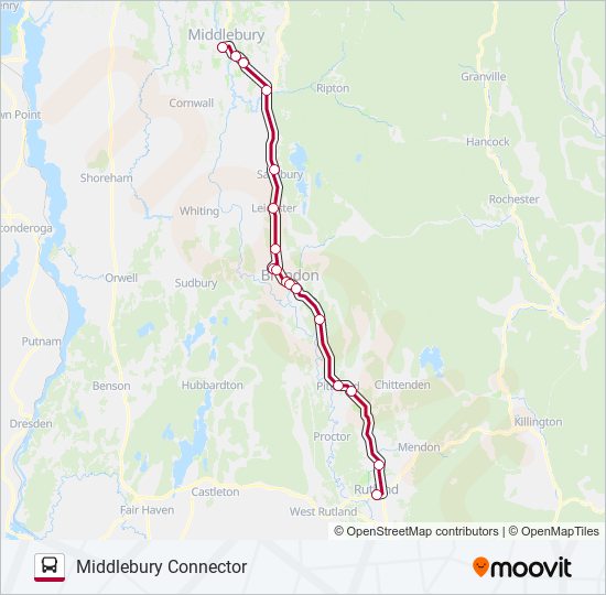 Ruta middlebury connector: horarios, paradas y mapas - Academy Street ...