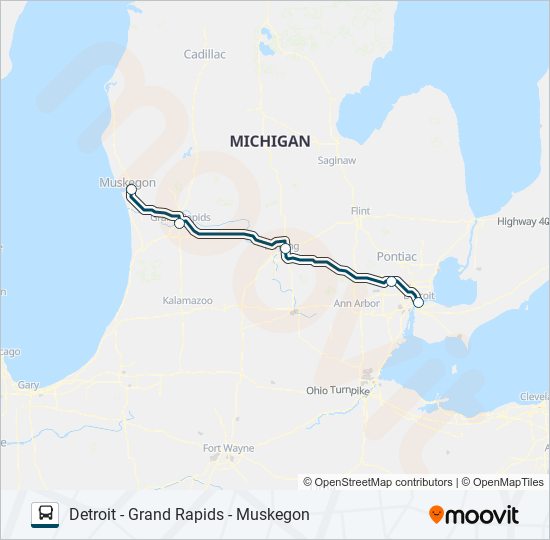 Ruta greyhound us0162s: horarios, paradas y mapas - Muskegon (Actualizado)