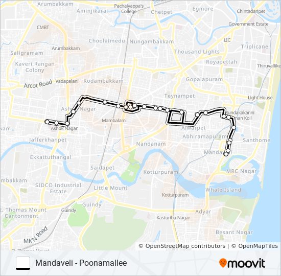 12m Route: Schedules, Stops & Maps - Mandaveli (Updated)