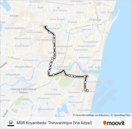 78 Route: Schedules, Stops & Maps - Thiruvanmiyur (Updated)